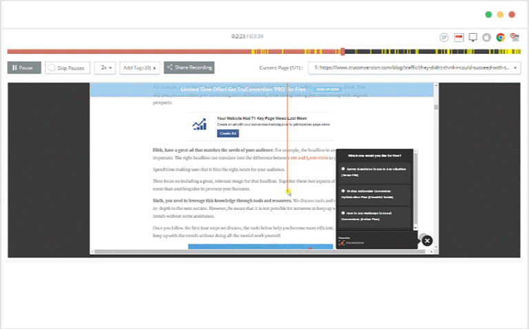TruConversion - Heatmaps, Session Recordings, Survey Tools, Funnels